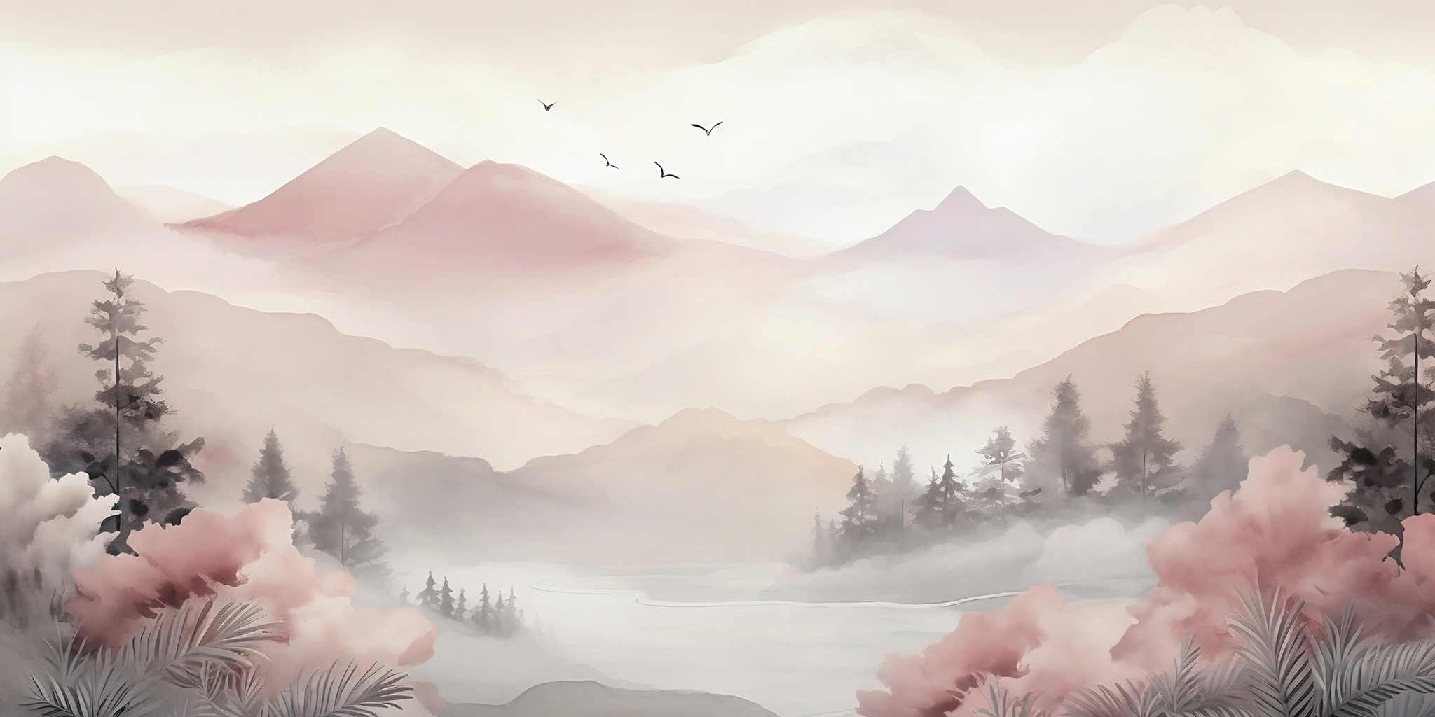 Pink Wall Murals & Wallpapers - Soft Romance