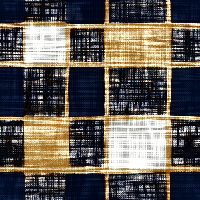Dark Blue and Gold Squares Wallpaper - Luxury Timeless Geometrical Art