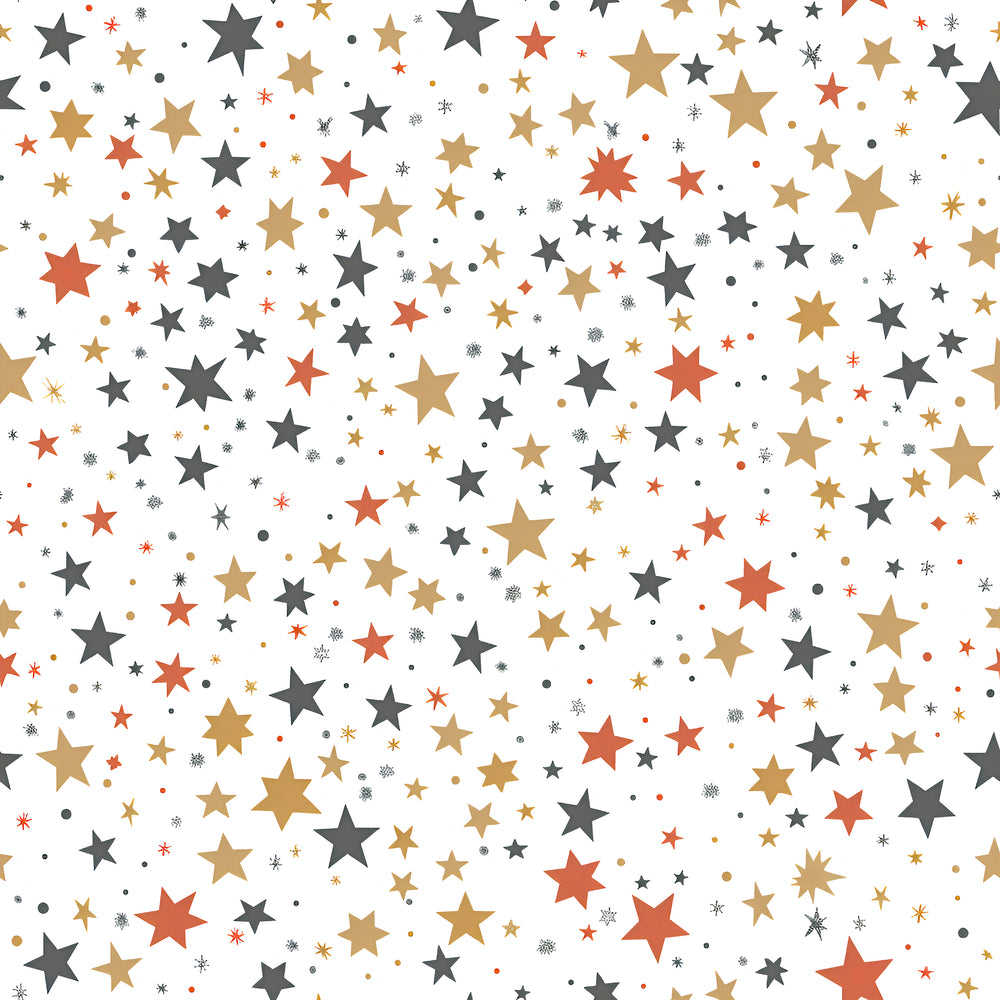 Small Colorful Stars on White Background Wallpaper - Peel & Stick Stars