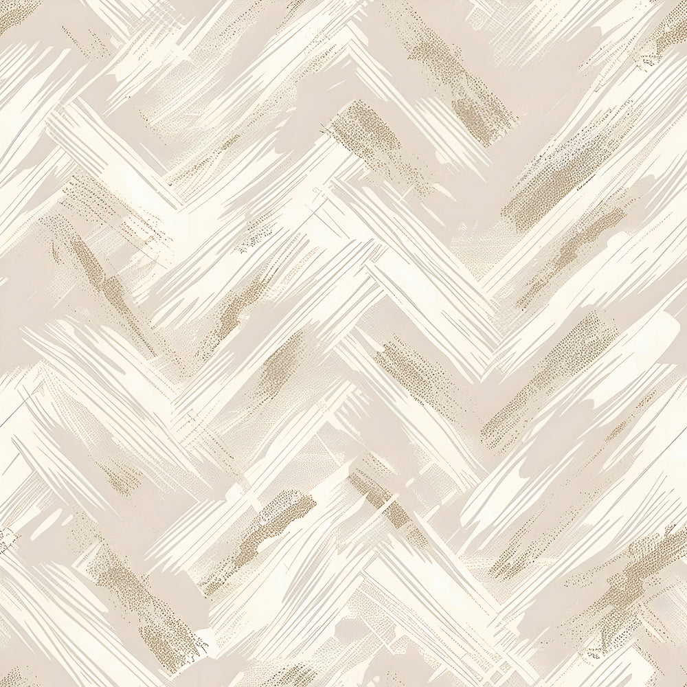 Beige Herringbone Wallpaper - Light Scandinavian Neutral Wallpaper