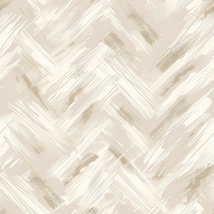 Beige Herringbone Wallpaper - Light Scandinavian Neutral Wallpaper
