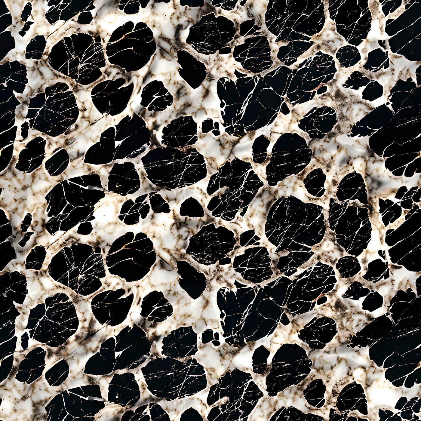Black and White Marble Wallpaper - Leopard Print Luxury Marble Art