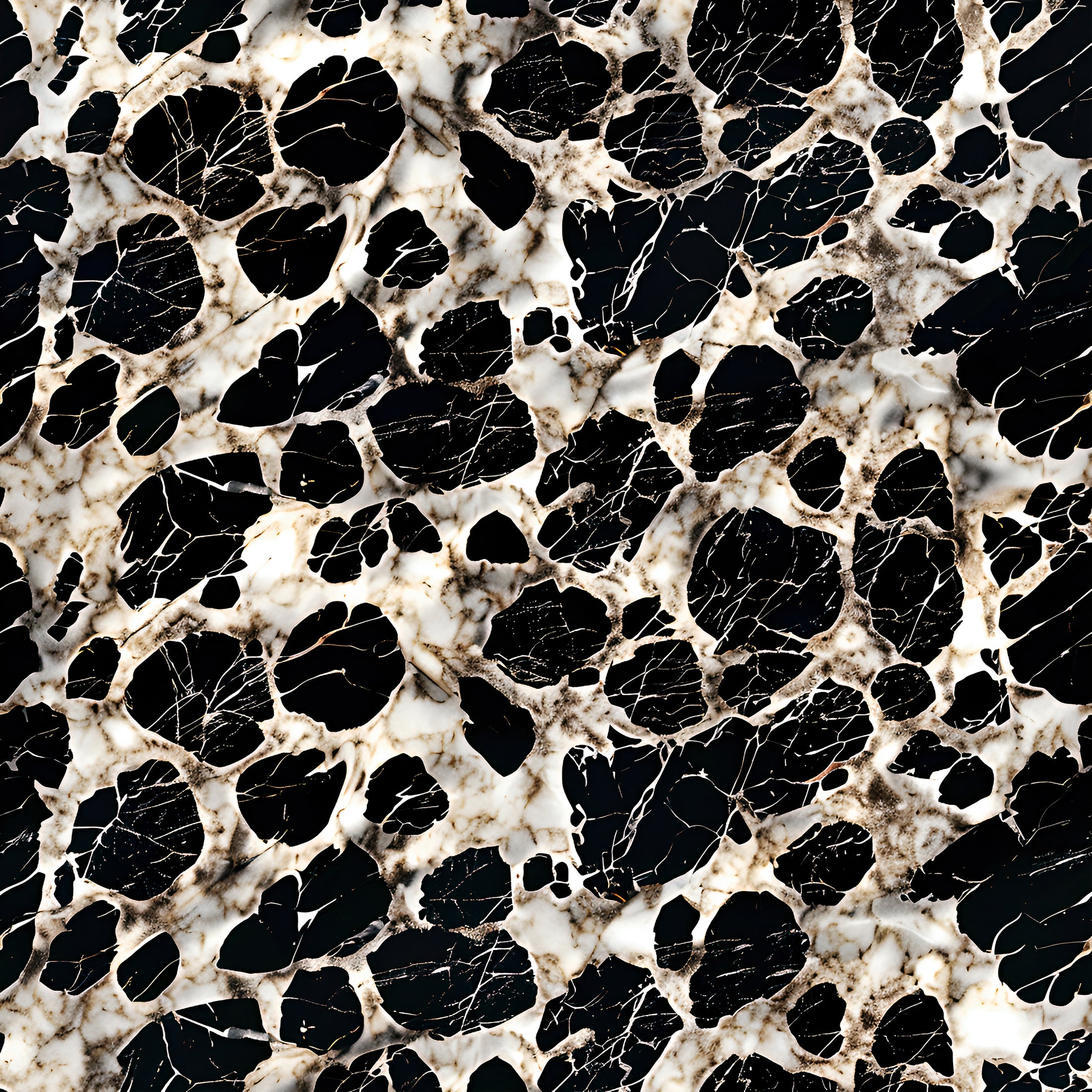Black and White Marble Wallpaper - Leopard Print Luxury Marble Art