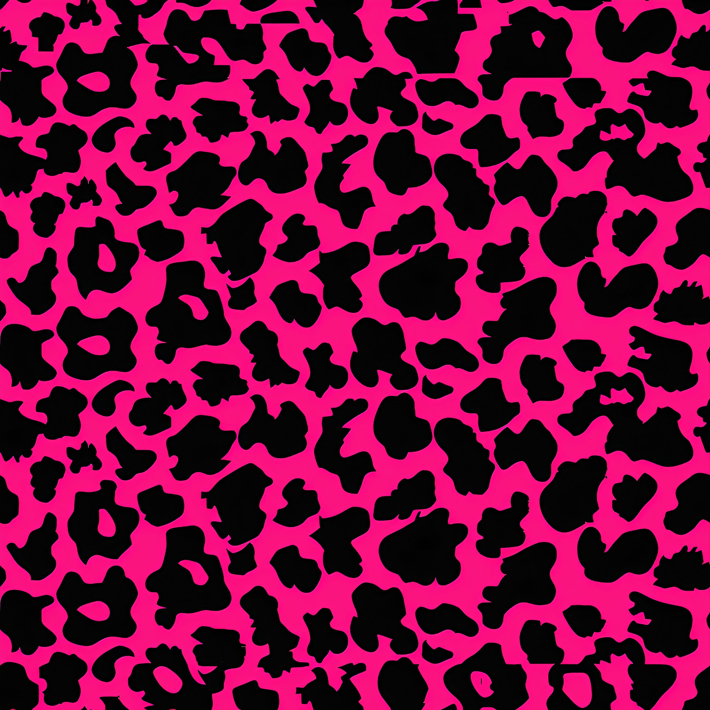 Neon Pink Leopard Print Wallpaper - Abstract Animal Skin Pattern Decor