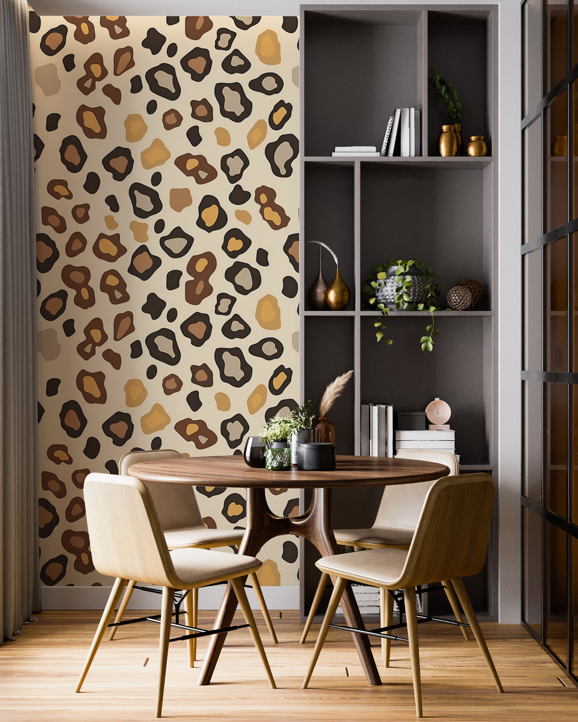 Leopard Pattern Wallpaper - Beige and Brown Animal Wallpaper