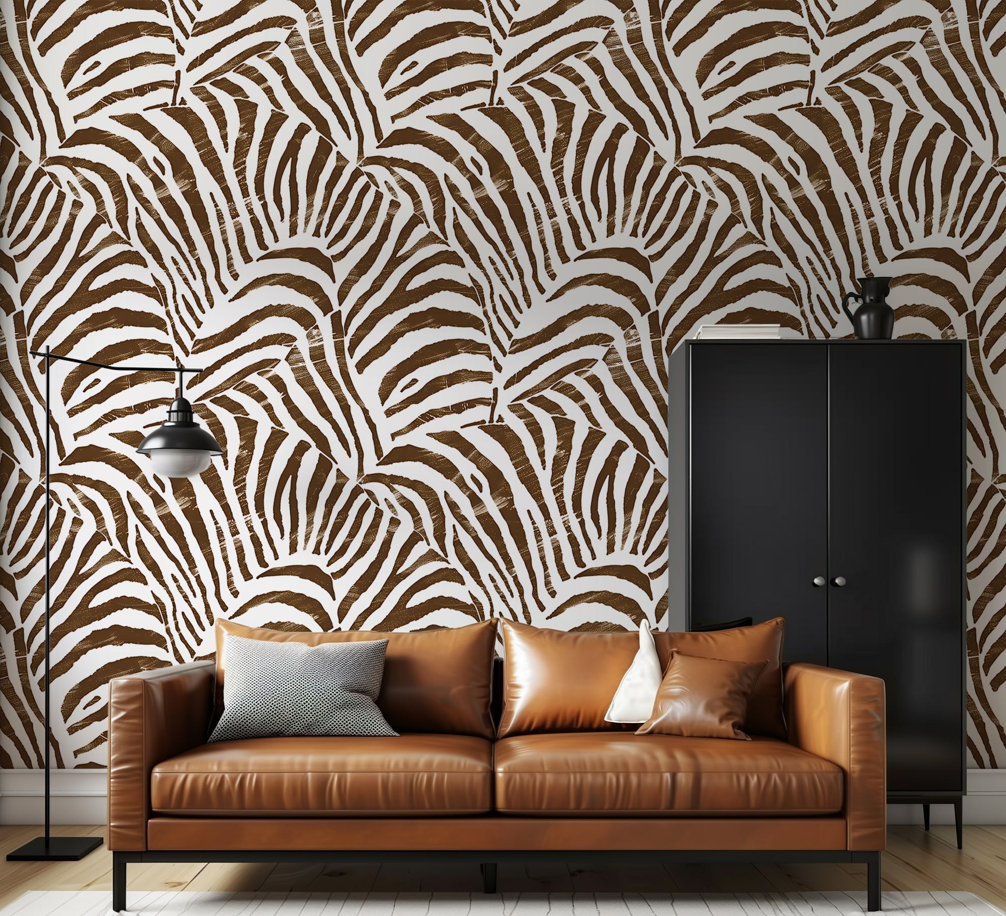Brown Zebra Pattern Wallpaper - Brown and White Zebra Skin Wallpaper